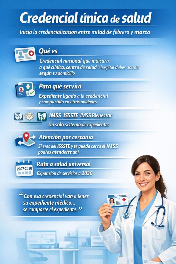 Sheinbaum anuncia credencial única de salud y expediente médico: ¿qué ...